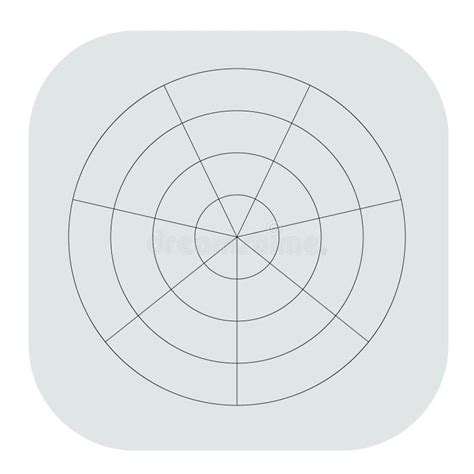 Polar Circular Grid Mesh Pie Chart Graph Element Stock Illustration Illustration Of Draw