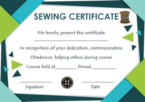 Sewing Certificate Template 10 Templates Designed For Sewing