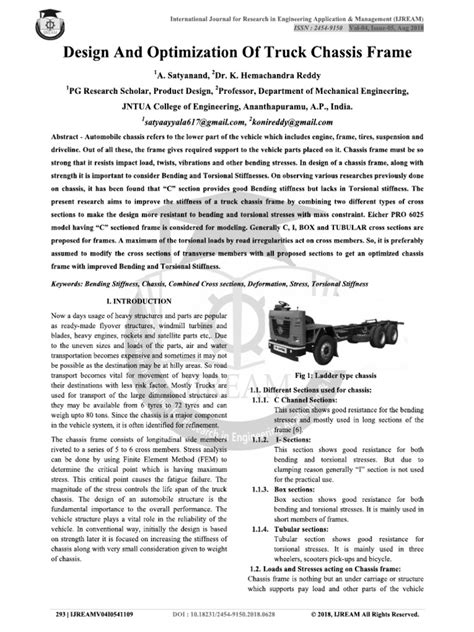 7 Design And Optimization Of Truck Chassis Frame Pdf 7 Design And Optimization Of Truck Chassis Frame Pdf