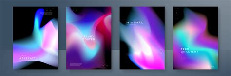 흐릿한 파란색 분홍색 보라색 그라데이션 배경은 현대적인 추상 흐릿한 색상 그라데이션 패턴으로 설정됩니다 브로셔 포스터 배너 전단지 및 카드를위한 부드러운 템플릿 컬렉션 벡터