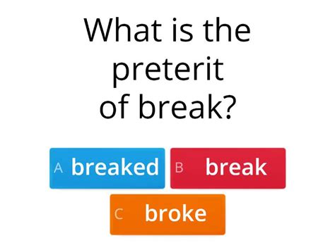 Verbs In The Preterite Form Cuestionario