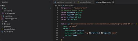 using the new bicepparam file rios engineer