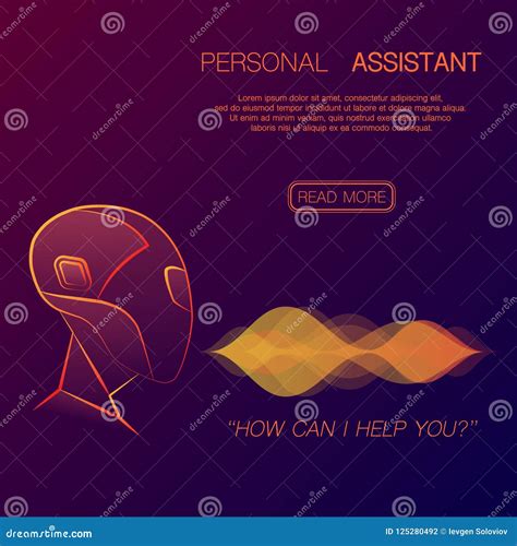 Robot Personal Assistant Background Stock Vector Illustration Of