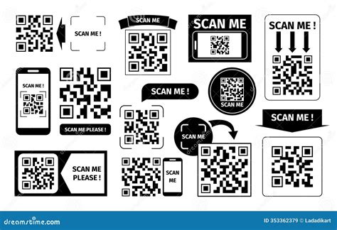 Qr Codes And Barcodes Set In Realistic Style Royalty Free Stock