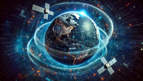 3d graphic of multi layered digital globe with swirling data patterns