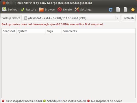 timeshift provides system restore functionality in ubuntu ubuntu geek