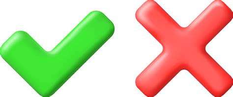 3d Right And Wrong Button 35715441 Png