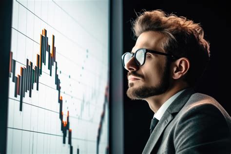 Man Dressed In Suit And Glasses Is Carefully Examining Wall Covered In Graphs This Image Can Be