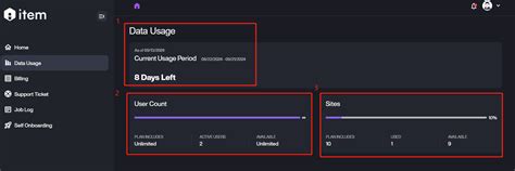 Data Usage Item Help Center