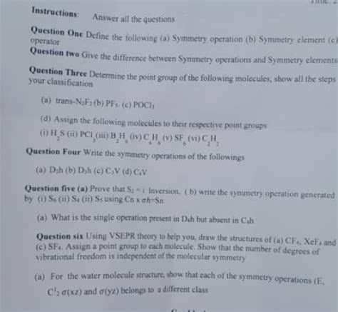 Instructions Answer All The Questions Question One Define The Followin