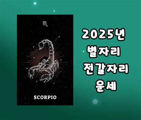 2025년 별자리 전갈자리 운세흐름