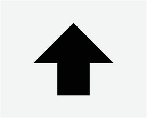 Up Arrow Icon Upward Upload Point Pointer North Navigation Direction