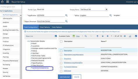 Related Objects Are Not Visible In Resultset Portlet In Maximo 7610