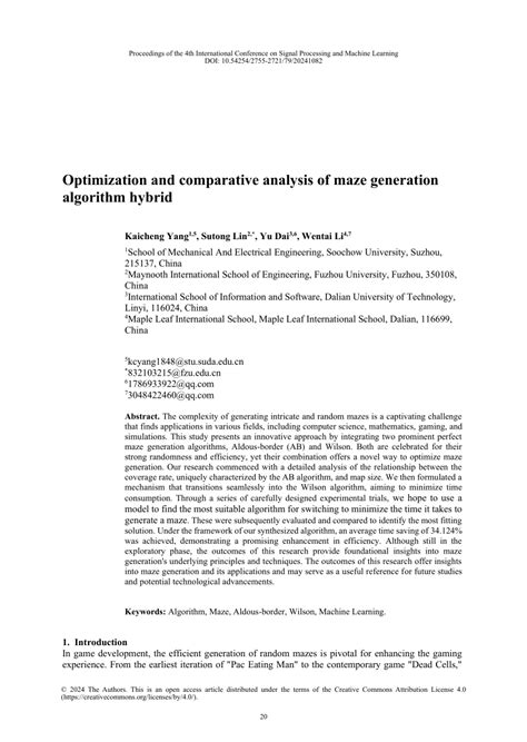 Pdf Optimization And Comparative Analysis Of Maze Generation