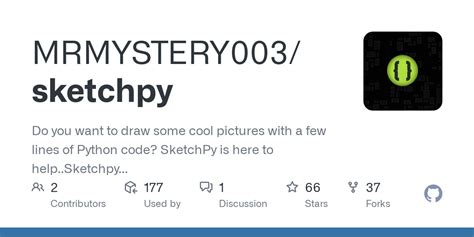 Github Mrmystery003sketchpy Do You Want To Draw Some Cool Pictures With A Few Lines Of