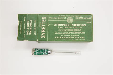 Atropine Injection Units Air Mobility Command Museum