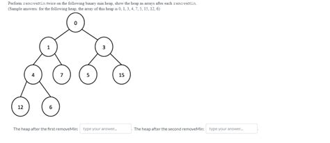 Solved Perform Removemin Twice On The Following Binary Min