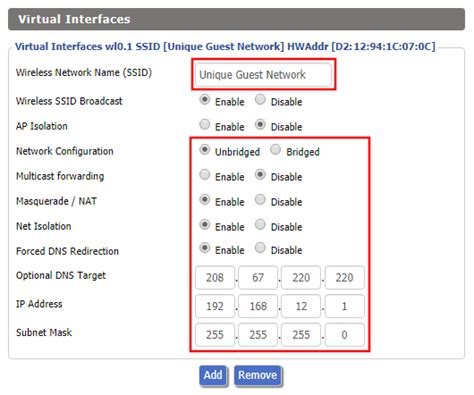 Wireless Guest Network Setup Unbridged Advanced Wireless