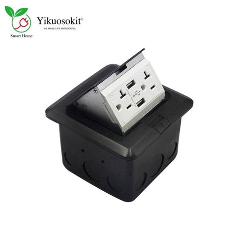 America Floor Socket With 2 Us Power Cube Plug Pop Outlet Electrical Up Dual Retractable Power