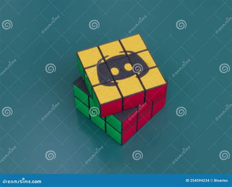 Discord Social Media Rubiks Cube Puzzle Solve Logic Game Difficult D Illustration Stock