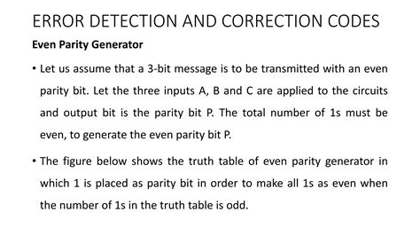 Error Detection And Correction Codes R006 Ppt