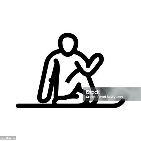 절반 주님 물고기 포즈 Ardha Matsyendrasana 선 아이콘 벡터 일러스트 레이 션 Pranayama에 대한 스톡 벡터 아트 및 기타 이미지 Istock