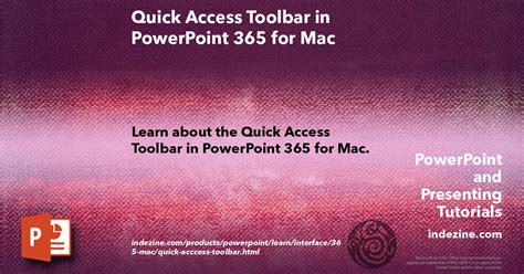 Quick Access Toolbar In Powerpoint 365 For Mac