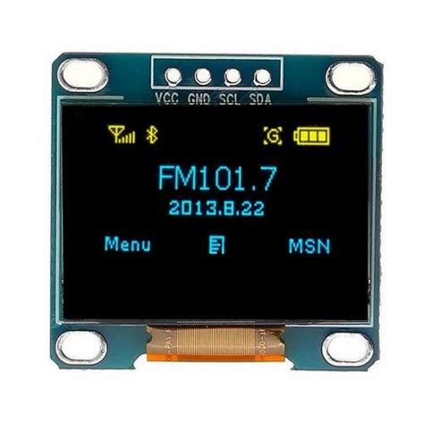 Oled Display Module 096 Inch I2ciic 4 Pin Yellow Blue Organic