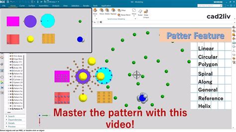 Nx Modeling Pattern Feature How To Use Pattern Features In Nx Nxtutorials Nx Cad