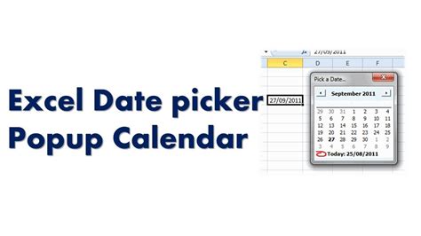 Inserting A Calendar In Excel