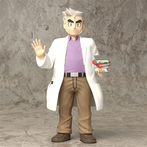 Stl File Pokemon Prof Oak・3d Print Model To Download・cults