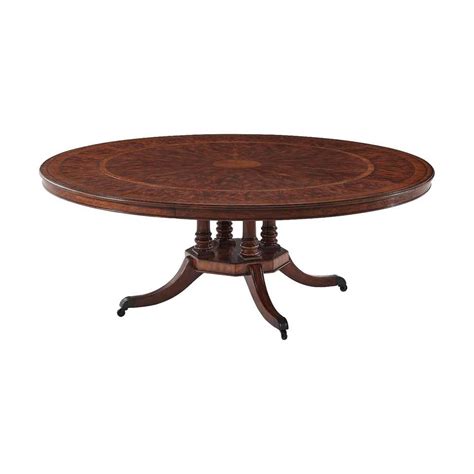 Baker Rosewood Round Extended Dining Table At 1stdibs