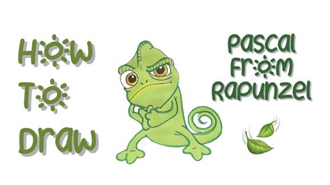 How To Draw Pascal From Rapunzel Disneys Chameleon Portrait Drawing For Beginners Youtube