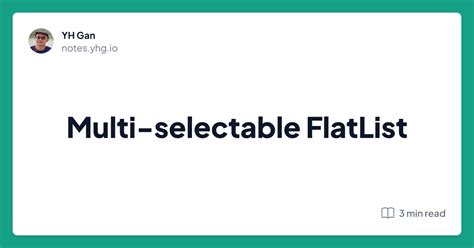 Multi Selectable Flatlist