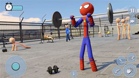 Stickman Spider Flying Rope Prison Escape Hero Simulator Real Open
