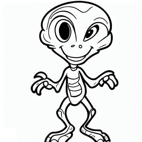 Funny Alien Coloring Pages