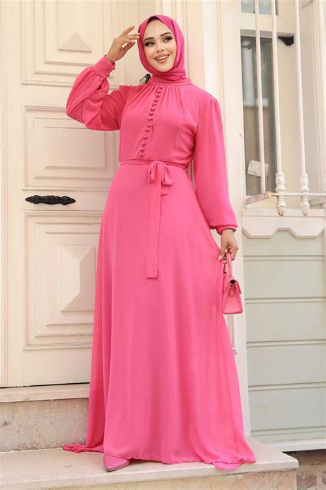 Pink Hijab Dress 2703p Neva