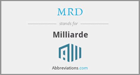 What Does Mrd Stand For