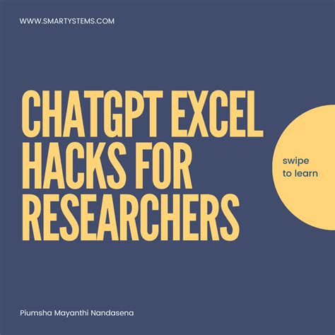 ChatGPT Excel Hacks Guide SmartyStems