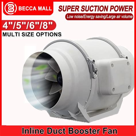 Exhaust Fan 4 6 8 Inch High Suction Power Inline Duct Booster Fan Exhaust Fan 4 6 8 Inch High Suction Power Inline Duct Booster Fan