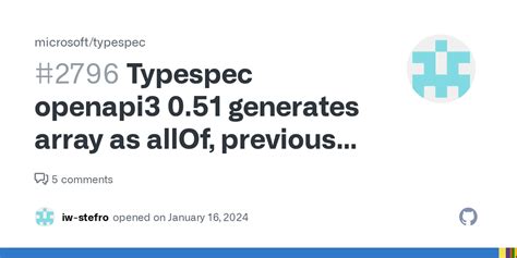 Typespec Openapi Generates Array As Allof Previously Direct Array Issue