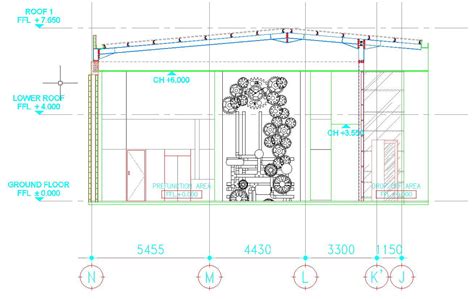 Cross Section Of The Ballroom Design Is Given In Autocad Drawing Cad File Dwg File Cadbull
