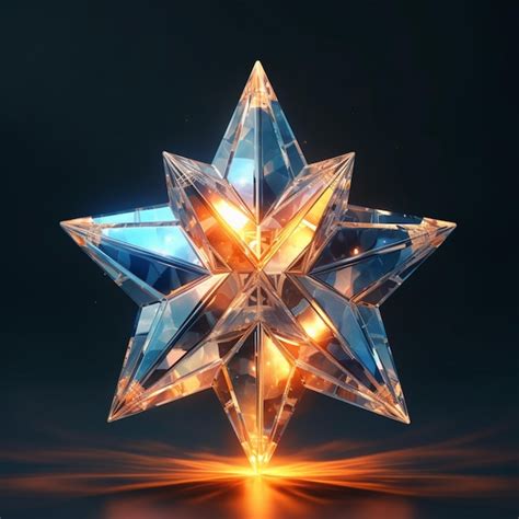 Premium Ai Image A Beautiful 3d Star Shaped Render With Light Effects