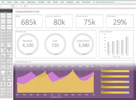 Tableau Wireframe Template