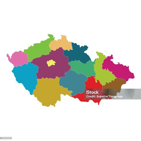 Mappa Della Repubblica Ceca Mappa Della Repubblica Ceca In Regioni