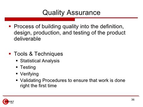 Quality Assurance And Control
