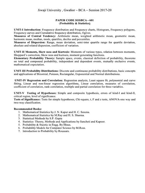 Bca Vi Sem Syllabus Pdf