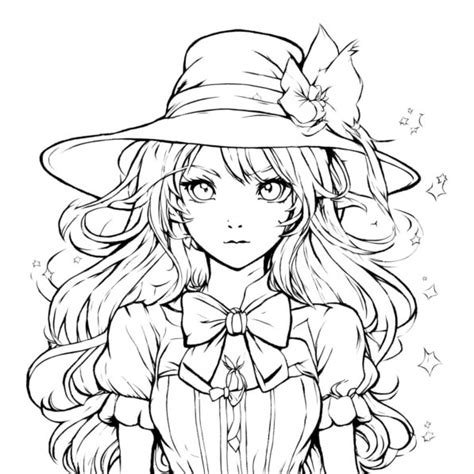 Descarga Páginas para colorear de chicas anime para adultos Coloring