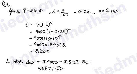 class 12 cbse applied maths return growth and depreciation exercise 14 4