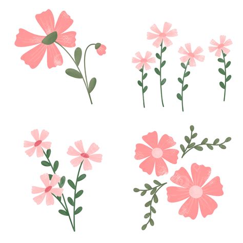 장식용으로 아름답고 귀여운 인쇄 가능한 꽃 스티커 일러스트 꽃 스티커 인쇄용 스티커 꽃 꽃 장식 Png 일러스트 및 Psd 이미지 무료 다운로드 Pngtree
